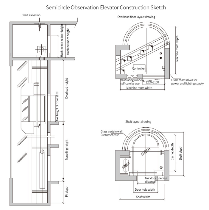 Semicircle Observation Elevator